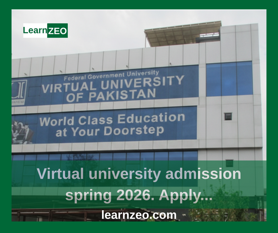 Virtual University Admission 2026 - Learnzeo