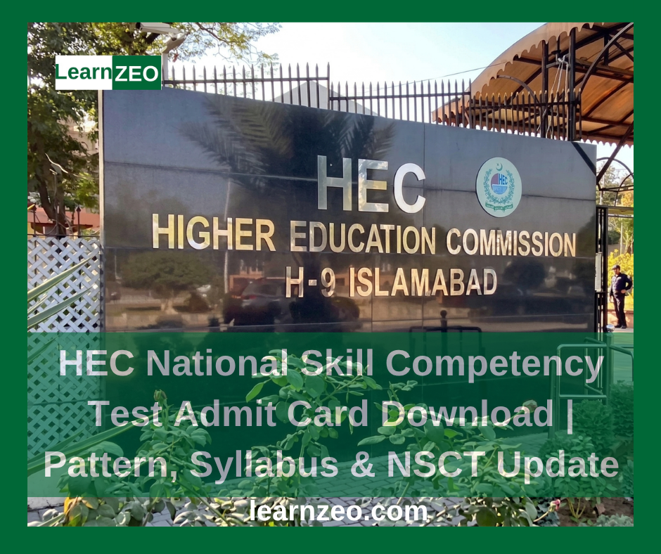 HEC National Skill Competency Test Admit Card Download | Pattern ...